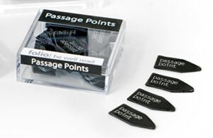 passage point – magnetic slip-over-the-page arrow bookmarks (black- box of 20)