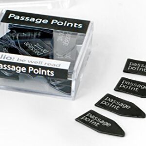 Passage Point - Magnetic Slip-over-the-page Arrow Bookmarks (BLACK- Box of 20)