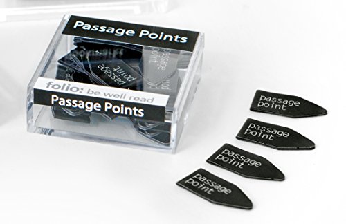 Passage Point - Magnetic Slip-over-the-page Arrow Bookmarks (BLACK- Box of 20)