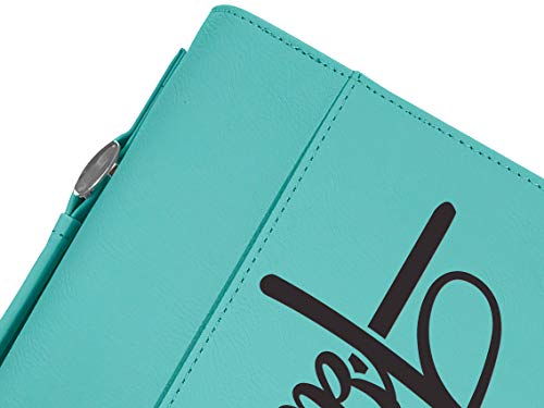 Custom Bible/Book Cover | Personalized Laser Engraved | Teal with Faith | 7 1/2" x 10 3/4"