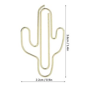 Metal Paper Clip, Marking Clip, Office Accessory Cactus-Shaped Pin 20Pcs for Scrapbooks Office Home Notebooks