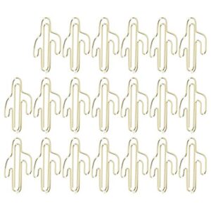 Metal Paper Clip, Marking Clip, Office Accessory Cactus-Shaped Pin 20Pcs for Scrapbooks Office Home Notebooks