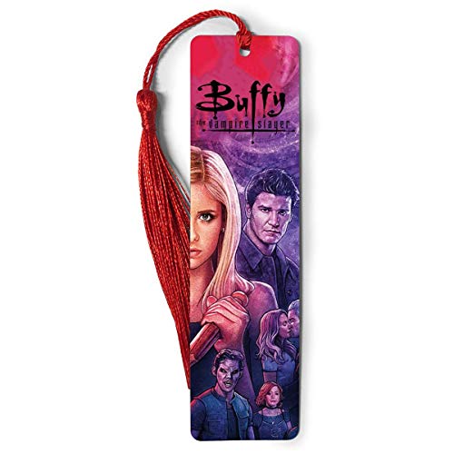 Bookmarks Metal Ruler Buffy Bookography The Measure Vampire Tassels Slayer Bookworm for Book Markers Lovers Reading Notebook Bookmark Bibliophile Gift