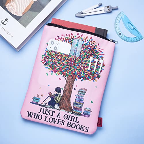 2 Pcs Book Sleeves Book Nerd and Just A Girl Who Loves Books