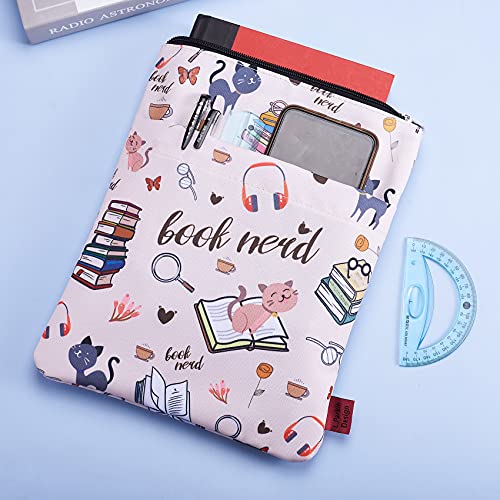 2 Pcs Book Sleeves Book Nerd and Just A Girl Who Loves Books