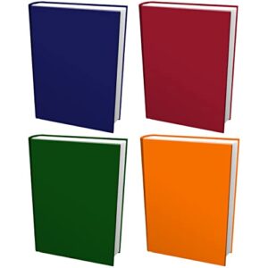 easy apply, reusable book covers 4 pk. best jumbo 9×11 textbook jackets for back to school. stretchable to fit most large hardcover books. perfect fun, washable designs for girls, boys, kids and teens