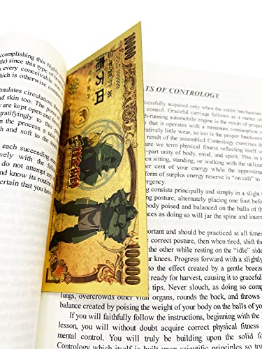 YJacuing Anime Fullmetal Alchemist Gold Coated Banknote, FA Limited Edition Collectible Bill Bookmark (6 PCS)