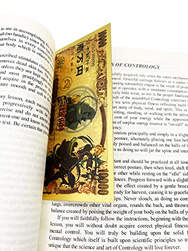 YJacuing Anime Fullmetal Alchemist Gold Coated Banknote, FA Limited Edition Collectible Bill Bookmark (6 PCS)