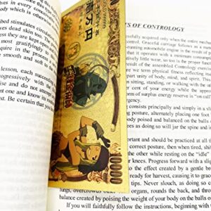 YJacuing Anime Fullmetal Alchemist Gold Coated Banknote, FA Limited Edition Collectible Bill Bookmark (6 PCS)