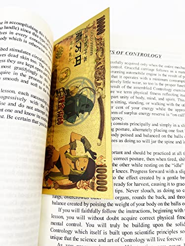 YJacuing Anime Fullmetal Alchemist Gold Coated Banknote, FA Limited Edition Collectible Bill Bookmark (6 PCS)