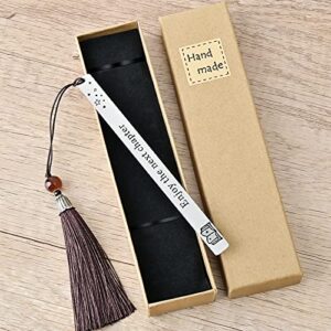 YKETLXE Bookmark Metal Bookmarks with Tassel for Teachers Kids Classroom Women Students Book Lovers Christmas Stocking Stuffers Christmas Gifts for Graduation Teacher Appreciation Mother's Day School