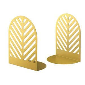 sujetalibros gold metal bookends cutlery design book holder non slip creative heavy expandable decor bedroom library office school book stoppers (color : gold)