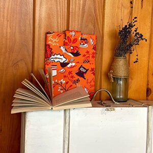 Large Book Sleeve - Fall Pattern - Size 8.5'' x 11'' - Zippered pocket - Book/Planner/Kindle Cover