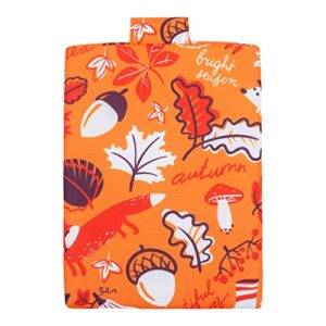 Large Book Sleeve - Fall Pattern - Size 8.5'' x 11'' - Zippered pocket - Book/Planner/Kindle Cover