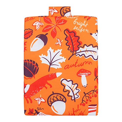 Large Book Sleeve - Fall Pattern - Size 8.5'' x 11'' - Zippered pocket - Book/Planner/Kindle Cover