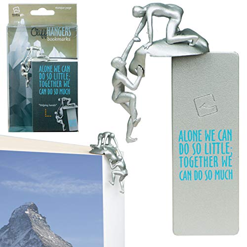 Cliffhangers Bookmark Novelty Gift Idea Inspirational Quote Cliff Hanger Climber Book Page Mark - Helping