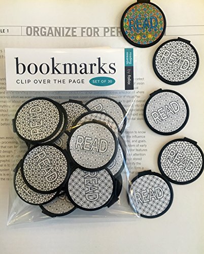 "Clip Over The Page" DIY Bulk Bookmarks Set of 30 Color Your OWN - Read Bulk Bookmarks for Kids Girls Boys Teens. Perfect for Gifts - Student Incentives – Birthday Party Favors – Reading Incentives