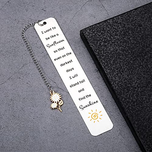 Sunflower Gifts Bookmarks for Women Her Inspirational Spiritual Gifts for Women Girl Birthday Christmas Stocking Stuffers Graduation for Adult Teen Girls Daughter Come of Age Friendship Present