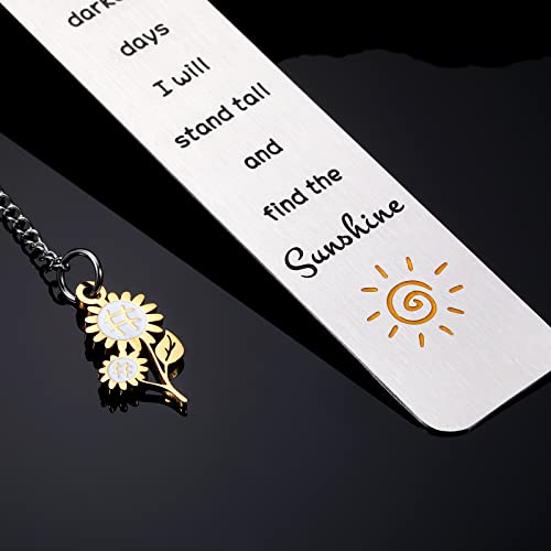 Sunflower Gifts Bookmarks for Women Her Inspirational Spiritual Gifts for Women Girl Birthday Christmas Stocking Stuffers Graduation for Adult Teen Girls Daughter Come of Age Friendship Present