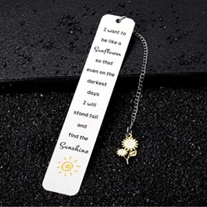 Sunflower Gifts Bookmarks for Women Her Inspirational Spiritual Gifts for Women Girl Birthday Christmas Stocking Stuffers Graduation for Adult Teen Girls Daughter Come of Age Friendship Present