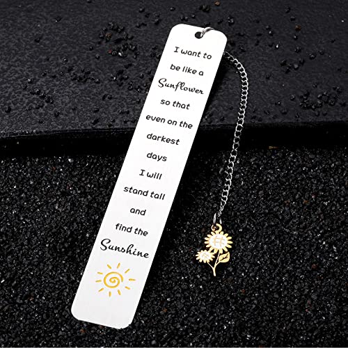 Sunflower Gifts Bookmarks for Women Her Inspirational Spiritual Gifts for Women Girl Birthday Christmas Stocking Stuffers Graduation for Adult Teen Girls Daughter Come of Age Friendship Present