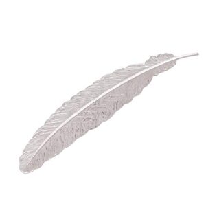 2pcs Feather Metal Bookmark Vintage Classical Delicacy Gifts Silver and Creative