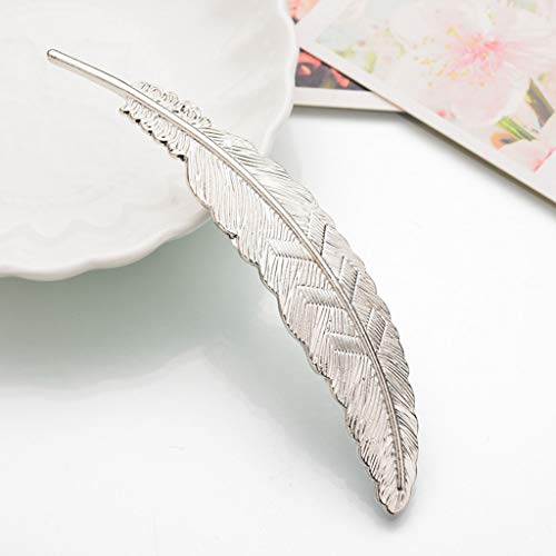 2pcs Feather Metal Bookmark Vintage Classical Delicacy Gifts Silver and Creative