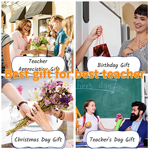 PIHOOD Teacher Gifts, Teacher Appreciation Gifts, Teacher Christmas Gifts- Includes Canvas Tote Bag, Coffee Mug, Pouch Bag, Bookmark, Pen holder, Notebooks and Greeting Card