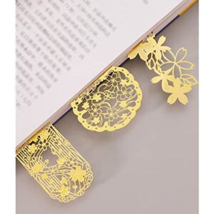 8 Pack Metal Bookmarks,Golden Hollow Bookmark for Book Lovers, Writers, Readers, Children, Teens,Adults,Men, Women