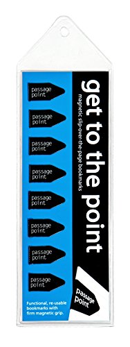 Get to the Point - Passage Point Magnetic Arrow bookmarks - BLACK-Set of 8 - Arrow Line Book Marker Pack is Ideal for Men, Women,Teens & Kids! Great for Bible Study, School & Work!