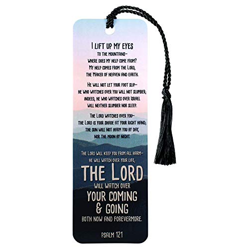 I Lift Up My Eyes Layered Mountains Cardstock Tassel Bookmarks, Pack of 12