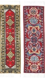 oriental carpet bookmarks – authentic woven fabric – red collection – 2 bookmark designs – beautiful, elegant,cloth bookmarks! best gifts & stocking stuffers for men,women,& teachers!