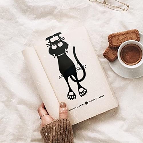 Curious Black Cat Bookmark: Locate Reading Progress with Cute Cat Paws, Reusable Creative Funny Hollow Cat Pattern Hanging Bookmark Page Markers(1pcs)