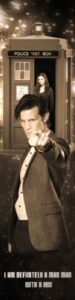 matt smith doctor who bookograph metal bookmark