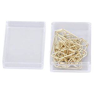 Pssopp 100pcs Gold Creative Shape Paper Clips,Cute Bookmark Marking Clips Diamond Envelope Shape Mini Paper Clips for Office School Home Students Stationery(#2)