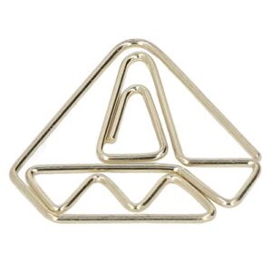 Pssopp 100pcs Gold Creative Shape Paper Clips,Cute Bookmark Marking Clips Diamond Envelope Shape Mini Paper Clips for Office School Home Students Stationery(#2)