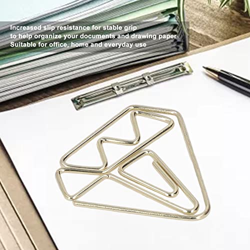 Pssopp 100pcs Gold Creative Shape Paper Clips,Cute Bookmark Marking Clips Diamond Envelope Shape Mini Paper Clips for Office School Home Students Stationery(#2)