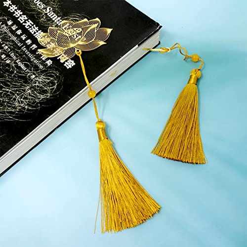 yueton 2PCS Hollow Leaf Bookmark Metal Bookmarks with Tassel Elegant Book Marker for Book Lovers - for Office, School, Home, Library and Bookstore Use