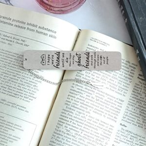 Best Friend BFF Bestie Birthday Friendship Small Gifts for Women Female Men Friends Book Lovers Readers Metal Bookmarks for Christmas Thanksgiving Graduation