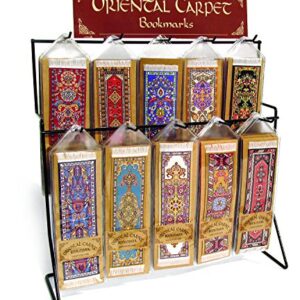 Oriental Carpet Woven Fabric Bookmark - 6 Bookmark Design Collection - Set #2 Beautiful, Elegant, Cloth Bookmarks! Best Gifts & Stocking Stuffers for Men,Women,Teachers & Librarians!