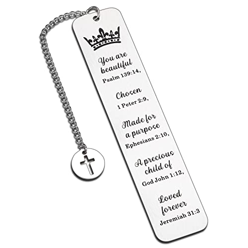 First Communion Christening Gift for Boys Girls Christian Gifts Bookmark for Women Religious Bible Verse Bookmark for Daughter Birthday Christmas Stocking Stuffers Baptism Religious Church Bulk Gifts