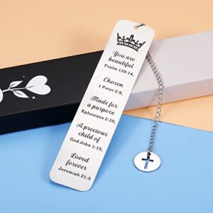 First Communion Christening Gift for Boys Girls Christian Gifts Bookmark for Women Religious Bible Verse Bookmark for Daughter Birthday Christmas Stocking Stuffers Baptism Religious Church Bulk Gifts