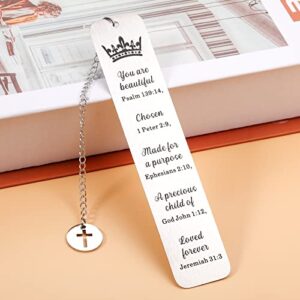 First Communion Christening Gift for Boys Girls Christian Gifts Bookmark for Women Religious Bible Verse Bookmark for Daughter Birthday Christmas Stocking Stuffers Baptism Religious Church Bulk Gifts