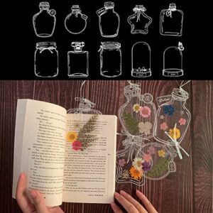 40pcs transparent dried flower bookmarks diy bookmarks, flower bookmarks maker, handmade diy transparent beautiful flower page