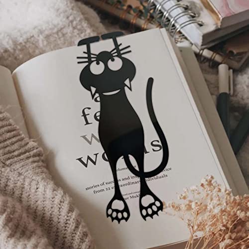 Curious Cat Bookmark for Cat Lovers - Locate Reading Progress with Cute Cat Paws Cute Cat Bookmarks 3D PVC Cat Book Markers Cartoon Animal Book Marks Funny Office School Gift for Book Lovers (3PCS)