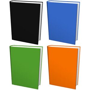 easy apply, reusable book covers 4 pk. best jumbo 9×11 textbook jackets for back to school. stretchable to fit most large hardcover books. perfect fun, washable designs for girls, boys, kids and teens