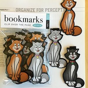 CAT Bookmarks - (Set of 20 Book Markers) Bulk Animal Bookmarks for Students, Kids, Teens, Girls & Boys. Ideal for Reading incentives, Birthday Favors, Reading Awards and Classroom Prizes!