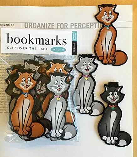 CAT Bookmarks - (Set of 20 Book Markers) Bulk Animal Bookmarks for Students, Kids, Teens, Girls & Boys. Ideal for Reading incentives, Birthday Favors, Reading Awards and Classroom Prizes!