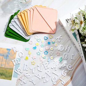 12 Pcs DIY Personalized Hand Embroidered Corner Bookmark Felt Triangle Corner Bookmarks Cute Book Marks with Stars Heart Shaped Items for Book Lovers Women Students Office Gifts Reading Accessories