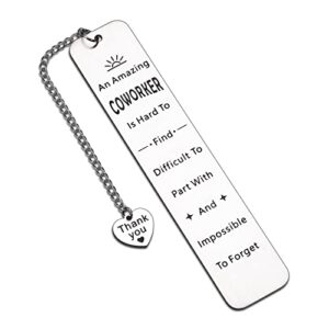 coworker leaving gifts for colleagues metal engraved bookmark for coworkers work bestie christmas birthday gift for manager retirement farewell going away inspirational gift for employee mentor leader